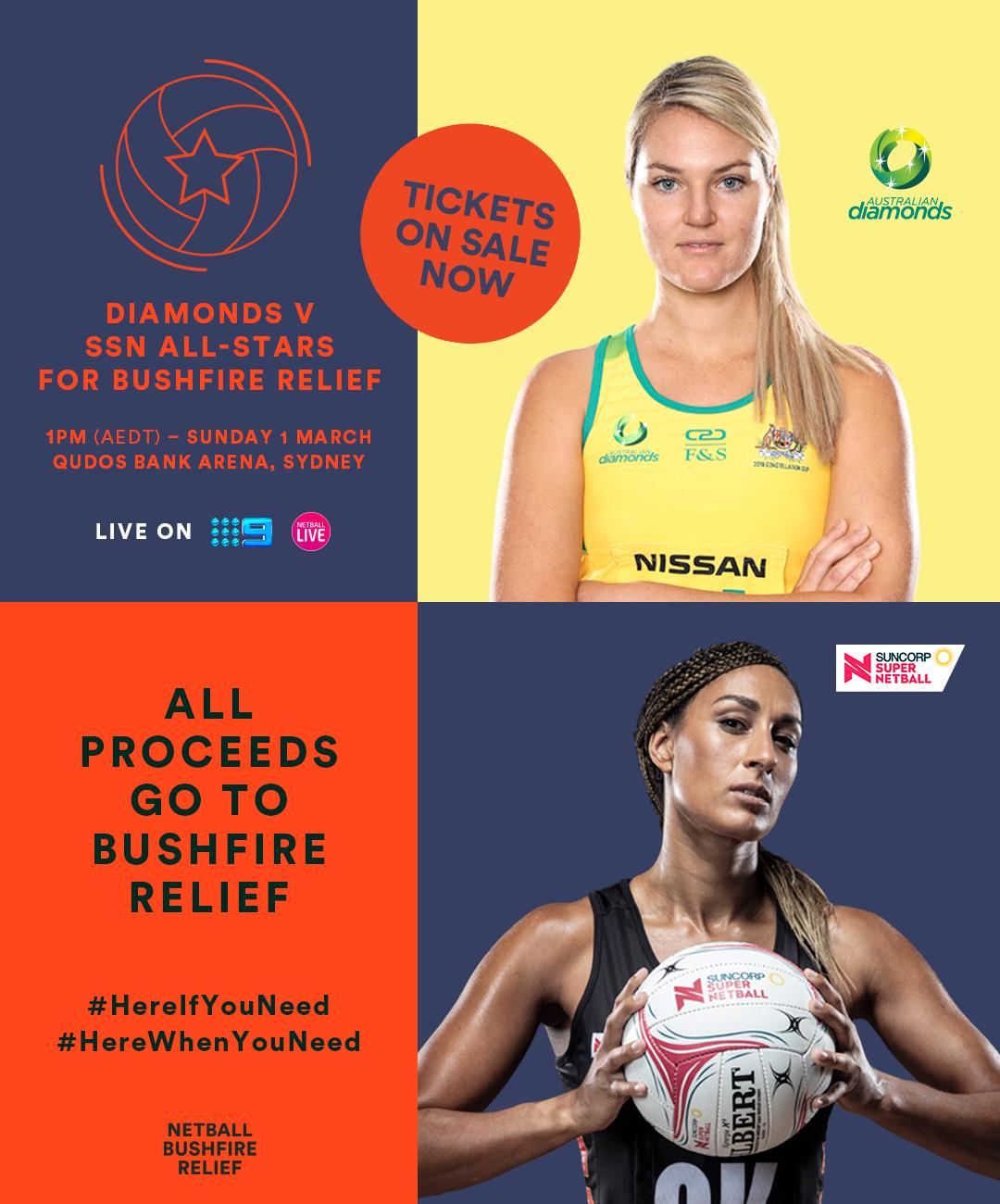 Netball Bushfire Relief Match Teams Unveiled - The Home of the ...