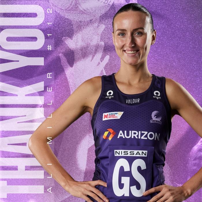 Firebirds farewell goal shooter Miller - The Home of the Queensland ...